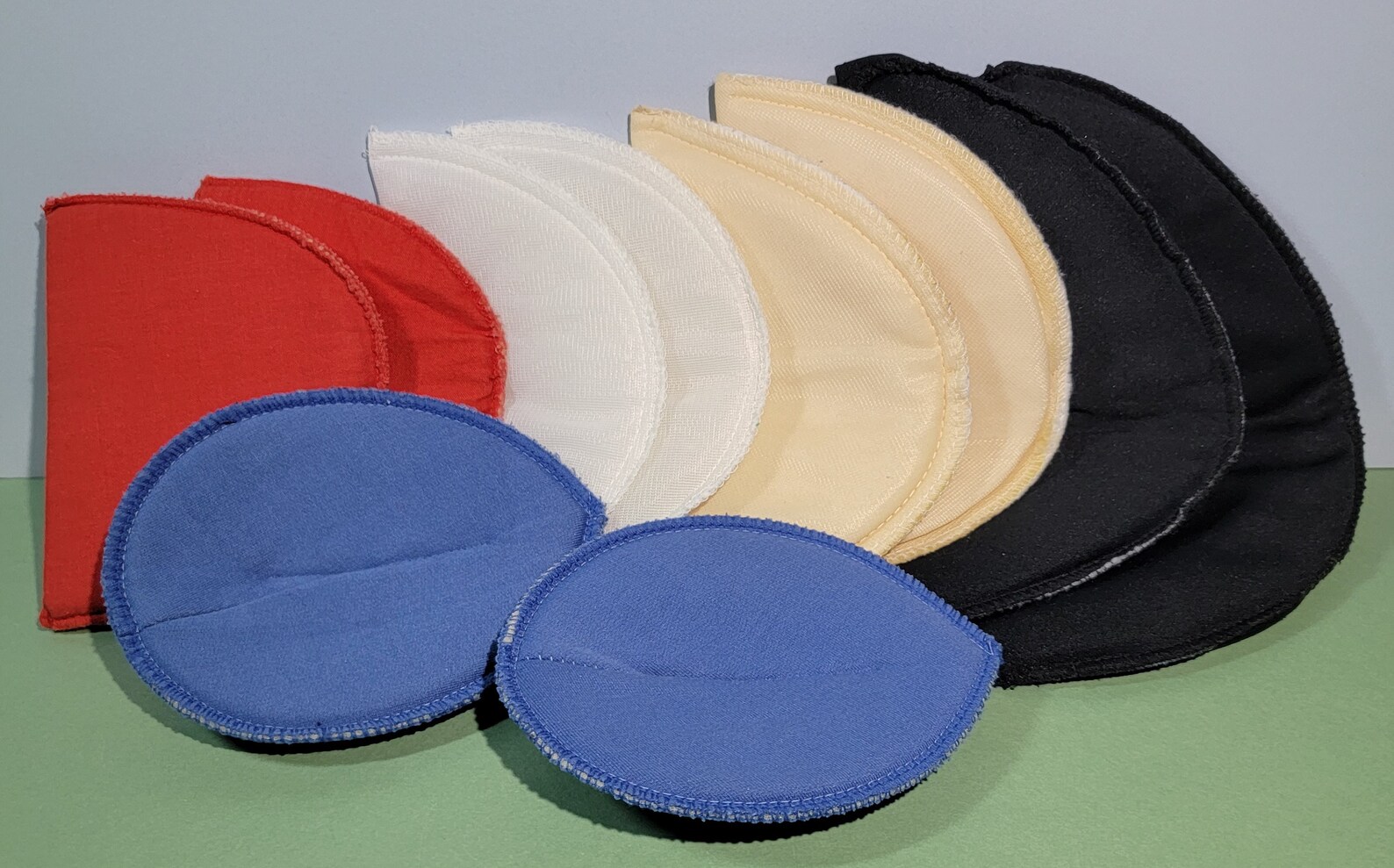 5 Pair Fabric Covered Foam Shoulder Pads Solid Color Inserts - Etsy