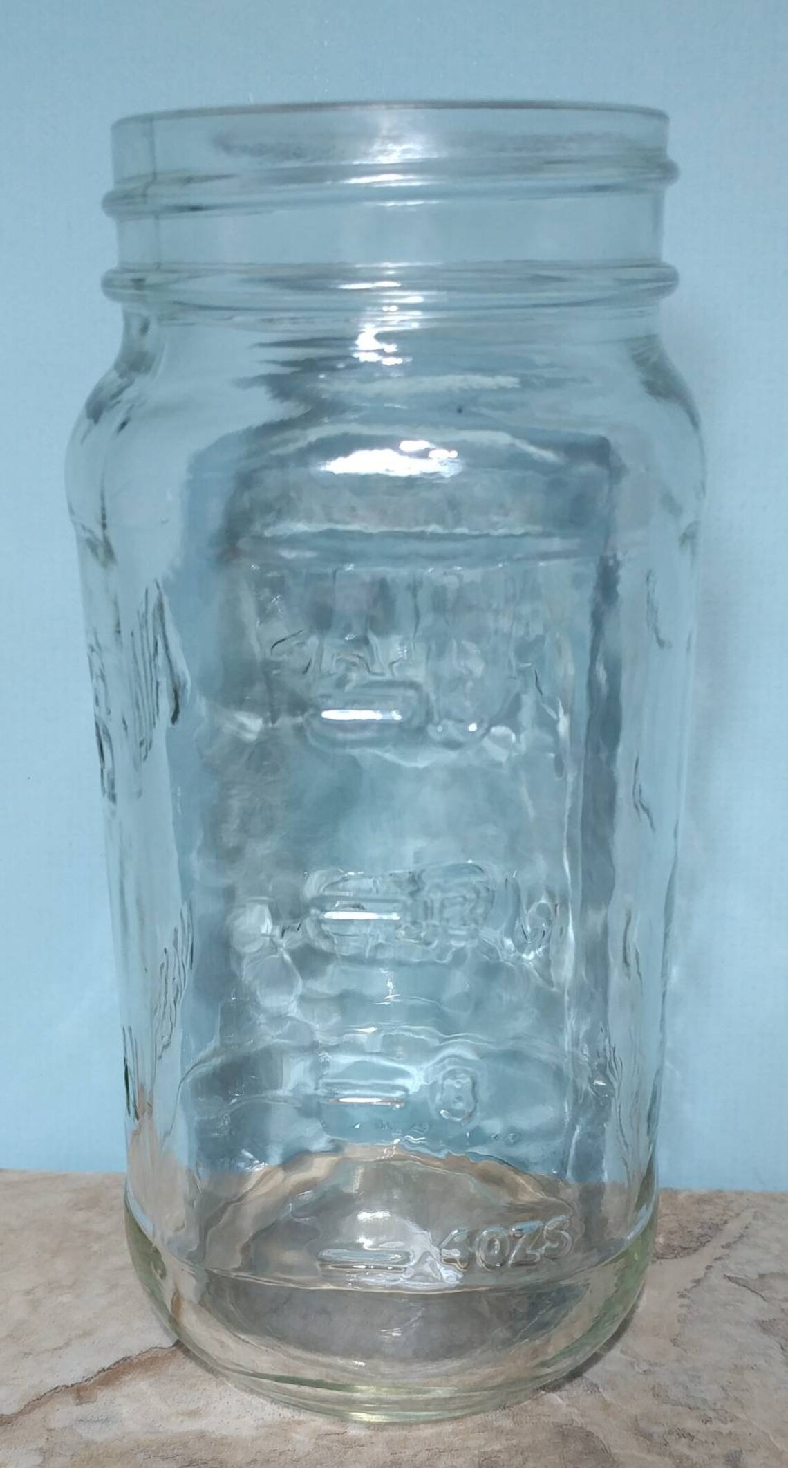 2 Matching 6.5 Tall Clear Glass Atlas Mason Jars Gold | Etsy