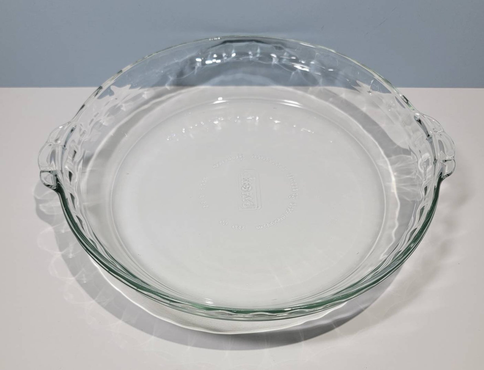 1960s 9.5 Pyrex Clear Glass Round Pie Dish Fluted Scallop Edge Deep ...