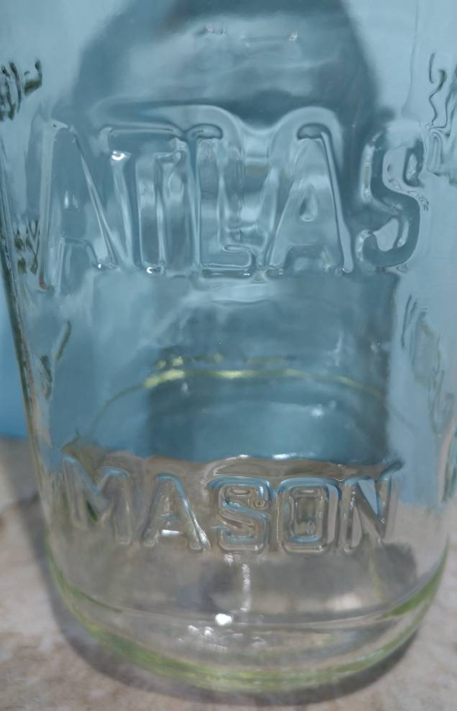 2 Matching 6.5 Tall Clear Glass Atlas Mason Jars Gold | Etsy