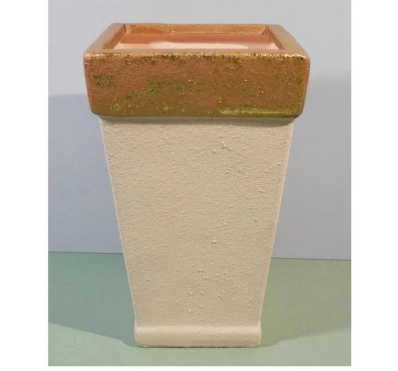 1950s 8" Tall SIA Floral Vase, Sand Textured Stucco, Mid-century Modern ...