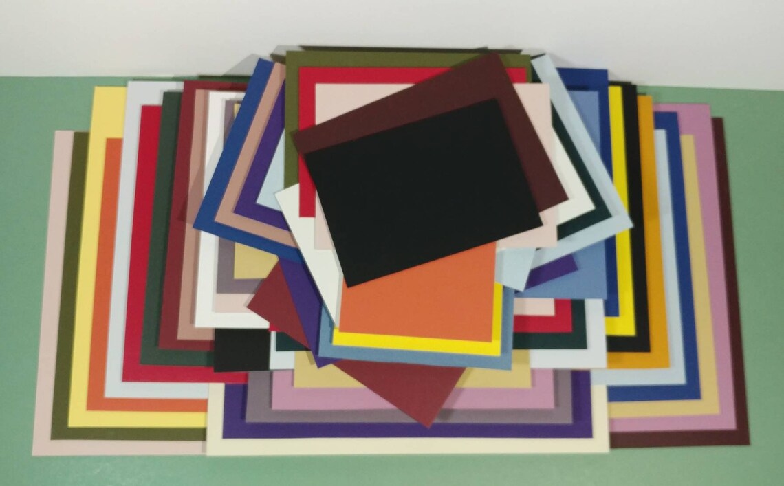 50pc Assortment Mat Board Assorted Sizes Solid Color Precut - Etsy