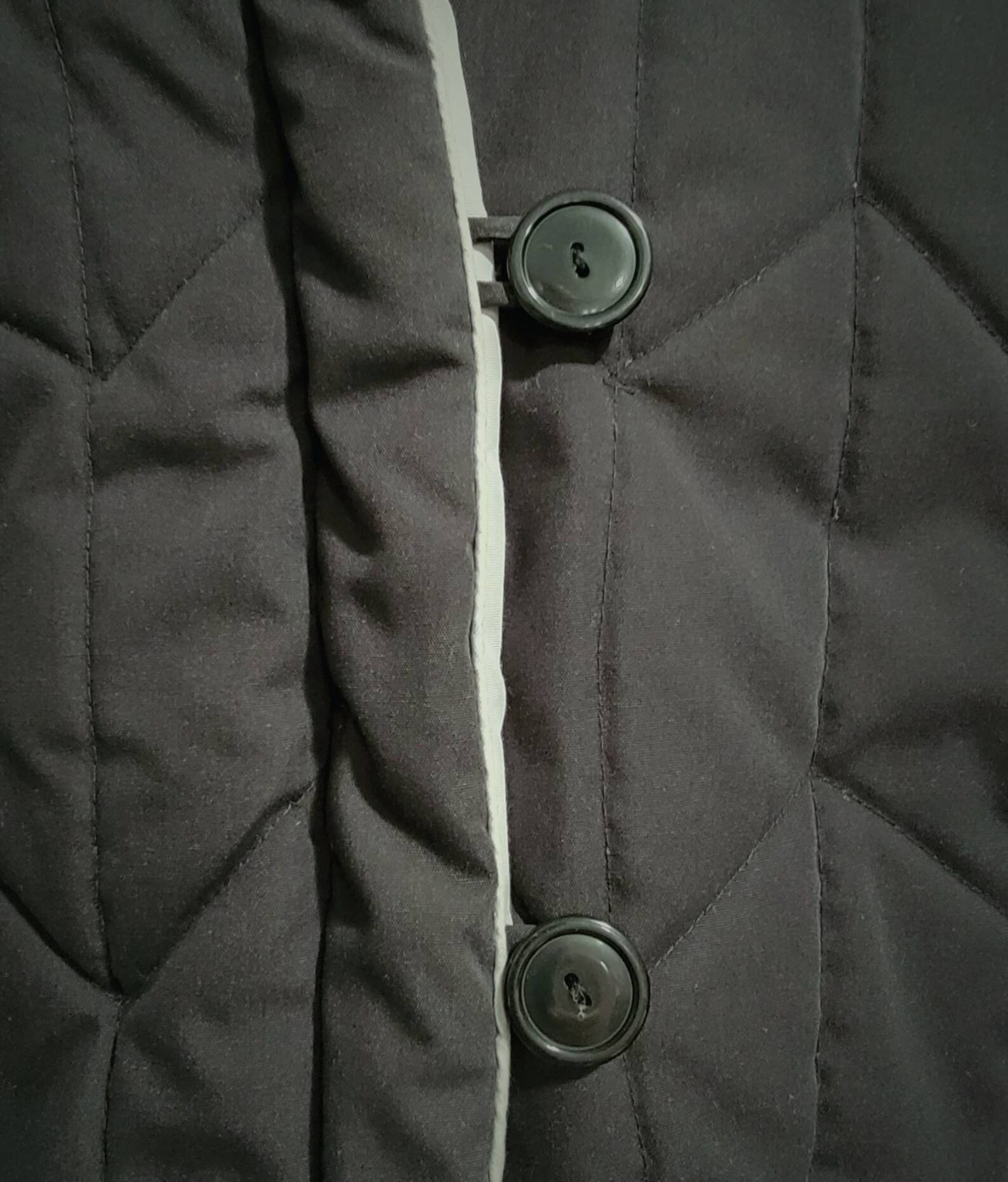 1990s Black Quilted Coat Bust 42 Zipper & Button Closure High - Etsy