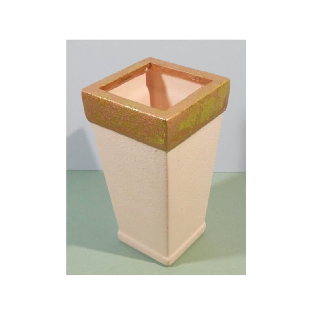 1950s 6 Tall SIA Floral Vase, Sand Textured Stucco, Mid-century Modern ...