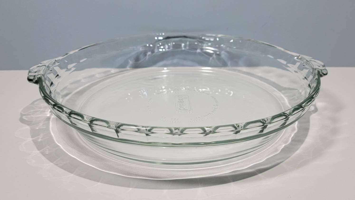 1960s 9.5 Pyrex Clear Glass Round Pie Dish Fluted Scallop Edge Deep ...