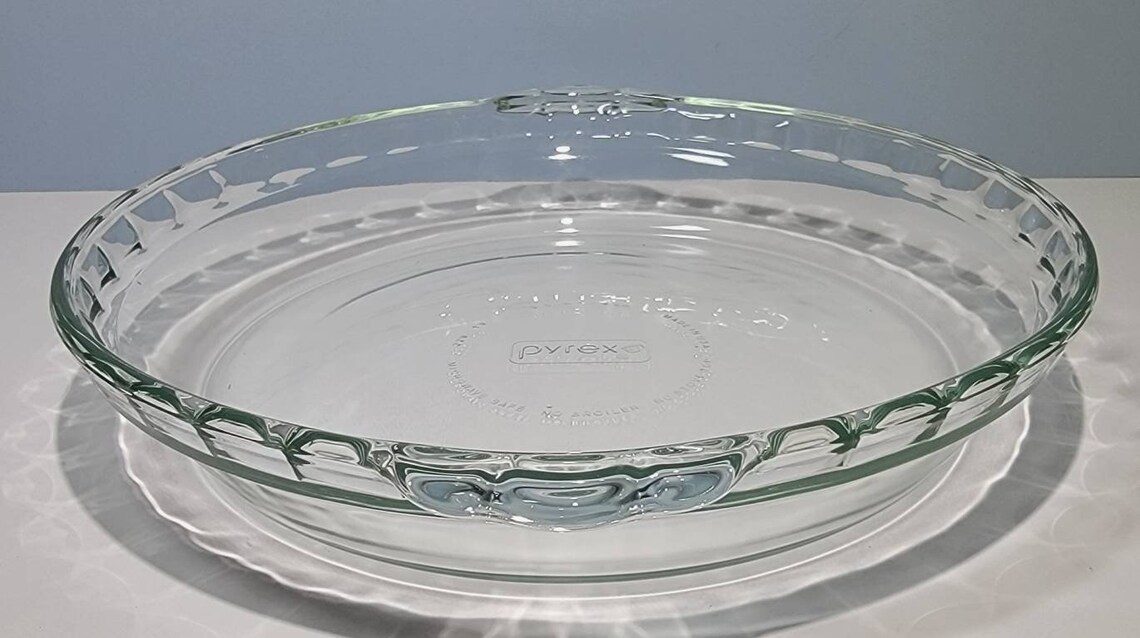 1960s 9.5 Pyrex Clear Glass Round Pie Dish Fluted - Etsy