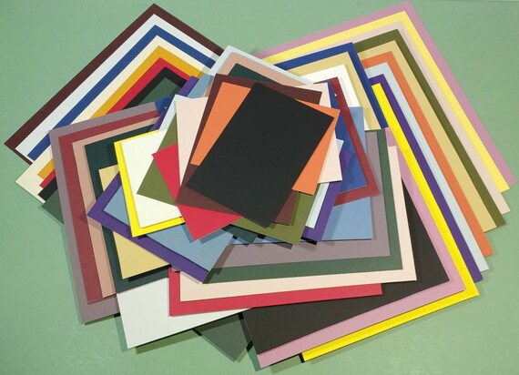 50pc Assortment Mat Board Assorted Sizes Solid Color Precut - Etsy
