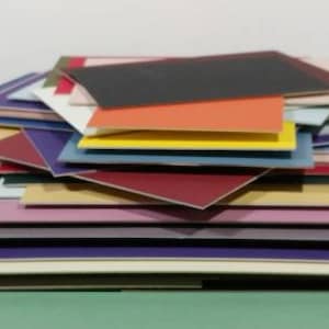 50pc Assortment Mat Board Assorted Sizes Solid Color Precut Artist ...