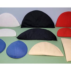 5 Pair Fabric Covered Foam Shoulder Pads Solid Color Inserts Assorted ...