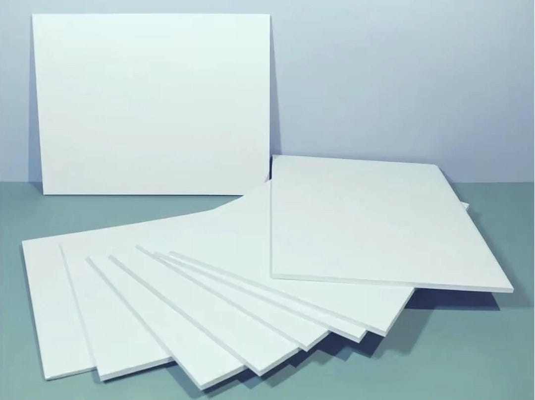 5, 9x9, 10x10, 9x10, 9x11, 10x11, or 11x11 White Foam Board Precut ...