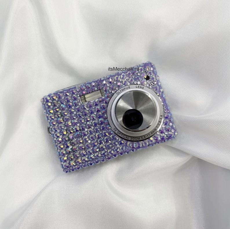 Vintage Bedazzled Y2k Digital Camera Rhinestone Bling Purple 2000s ...