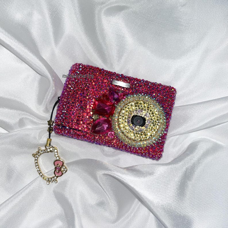 Vintage Bedazzled Y2k Digital Camera Rhinestone Bling Hot Pink - Etsy