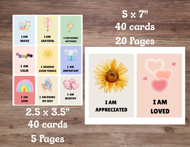 Affirmation Cards for Kids Printable Kids Affirmation Cards Positive ...