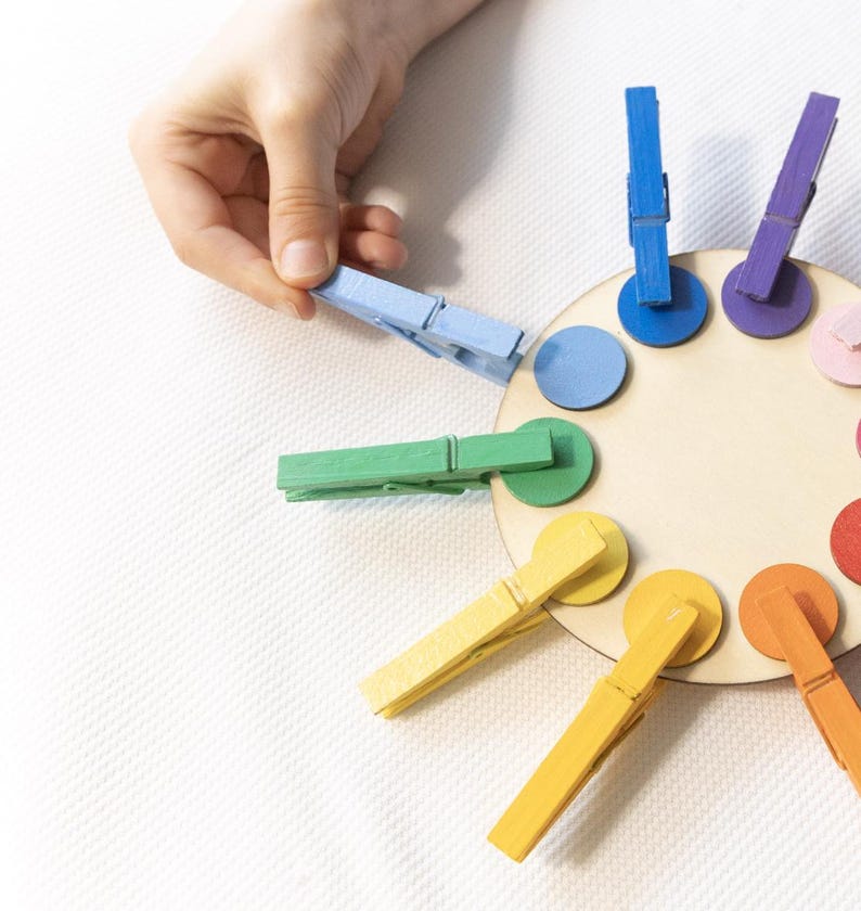 Color Matching Clothespin Toddler Activity - Etsy