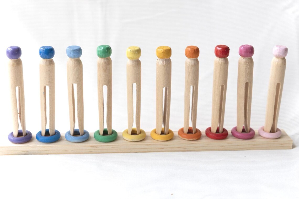 Wooden Clothespin Peg Sorting Activity, Montessori-sorting Activity - Etsy