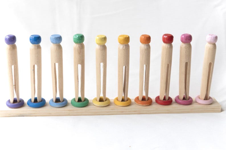 Wooden Clothespin Peg Sorting Activity, Montessori-sorting Activity - Etsy