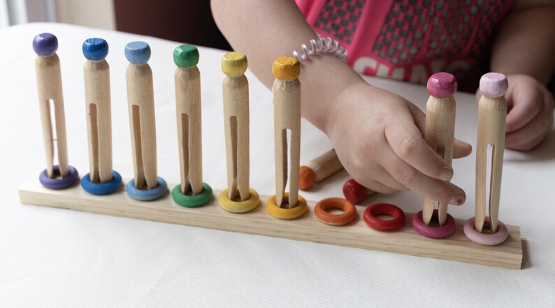 Wooden Clothespin Peg Sorting Activity, Montessori-sorting Activity - Etsy