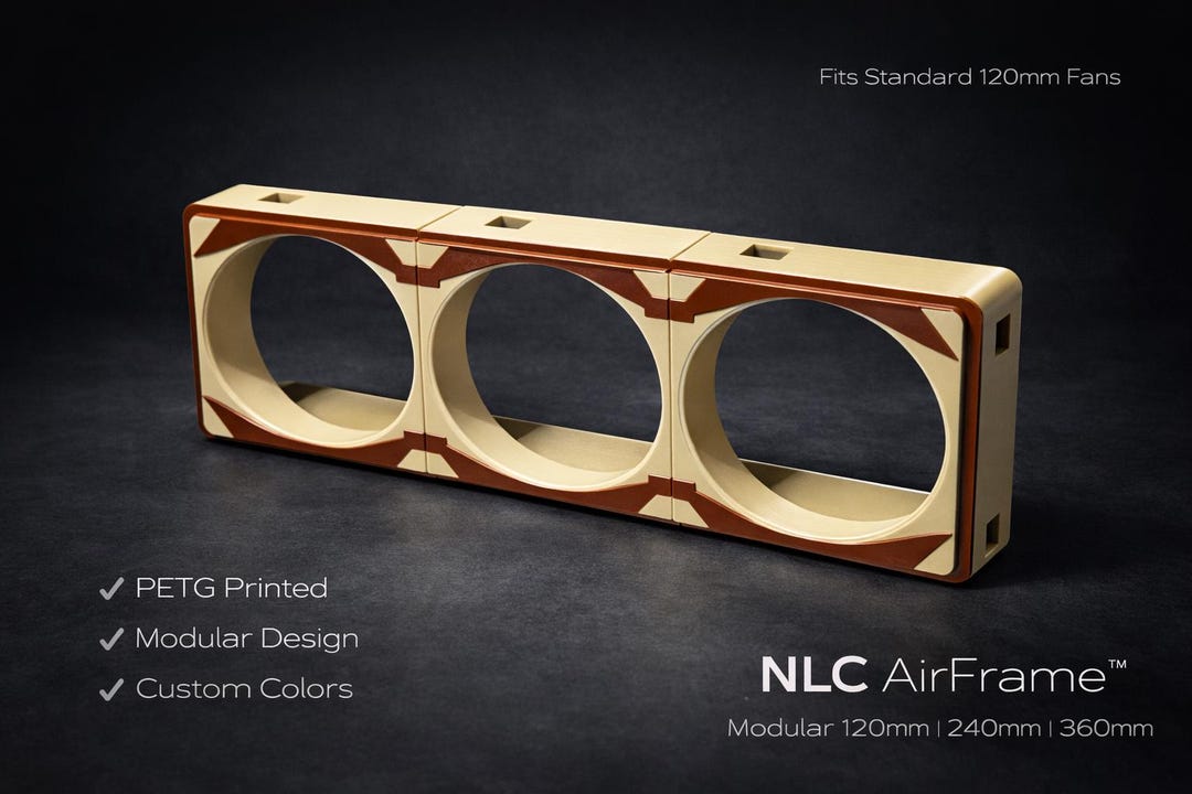 NLC Airframe 360mm Modular Fan Shroud - Custom PC Cooling Duct Guard ...
