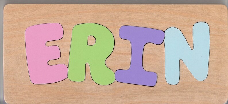 Upper/lowercase Personalized Wooden Custom Three Name Puzzle - Etsy