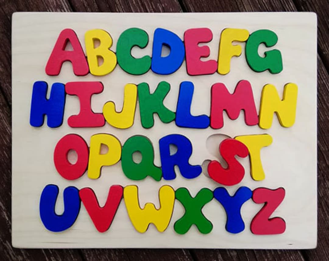 Custom Wood Alphabet Puzzle - Etsy