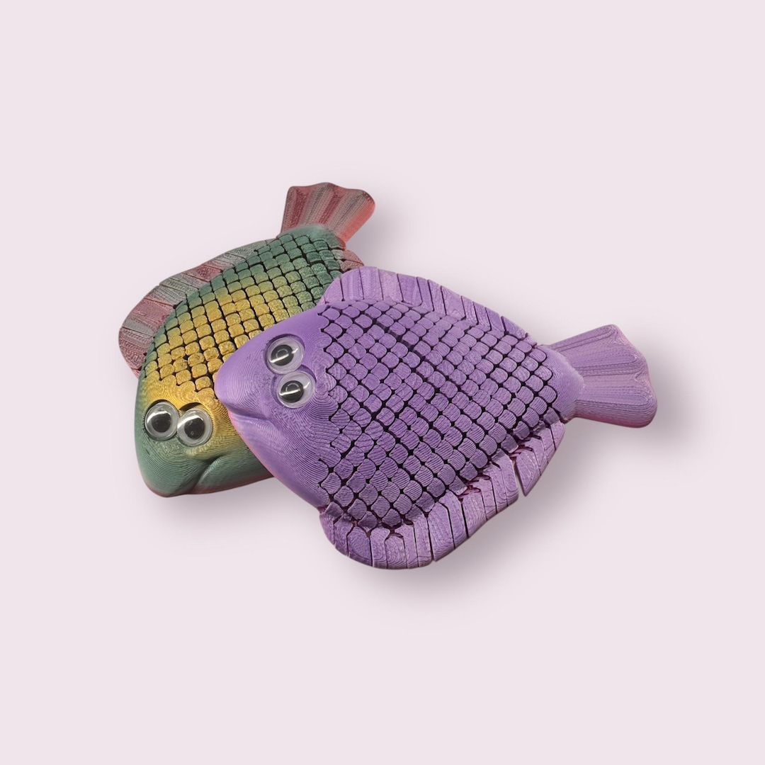 Articulating 3D Printed Fish – Poseable Fish for Home Decor, Fidgeting ...