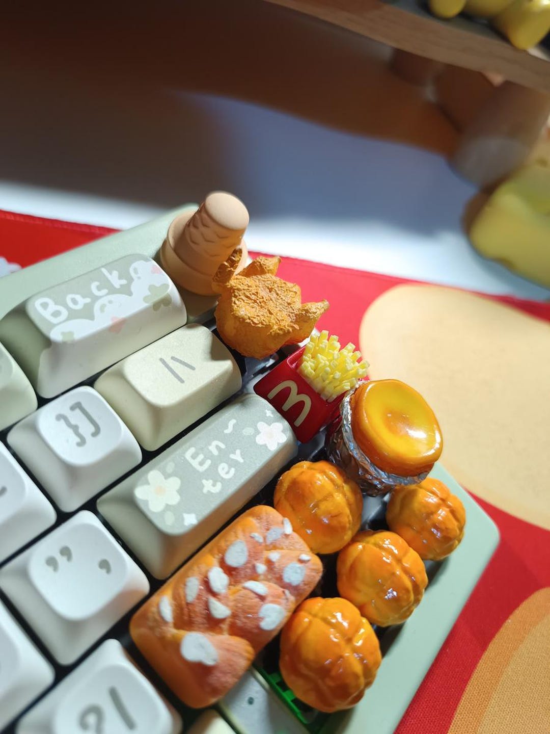 Mini Toasts Keycap，butter Pineapple Buns Keycap，hot Dogs Keycap，mini ...