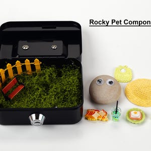 Rocky Pet Stone: DIY Anxiety Relief Desk Buddy With Mini Picnic - Etsy