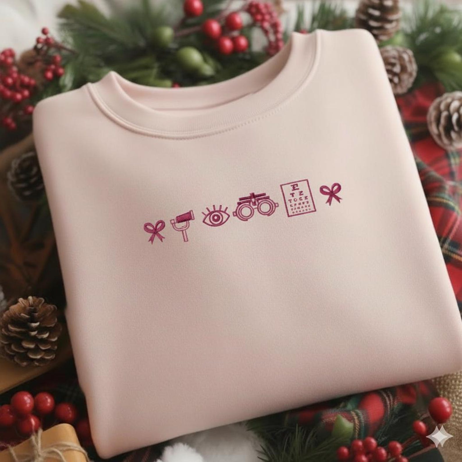 Optometrist Embroidered Design, Certified Paraoptometric Crewneck, Eye ...