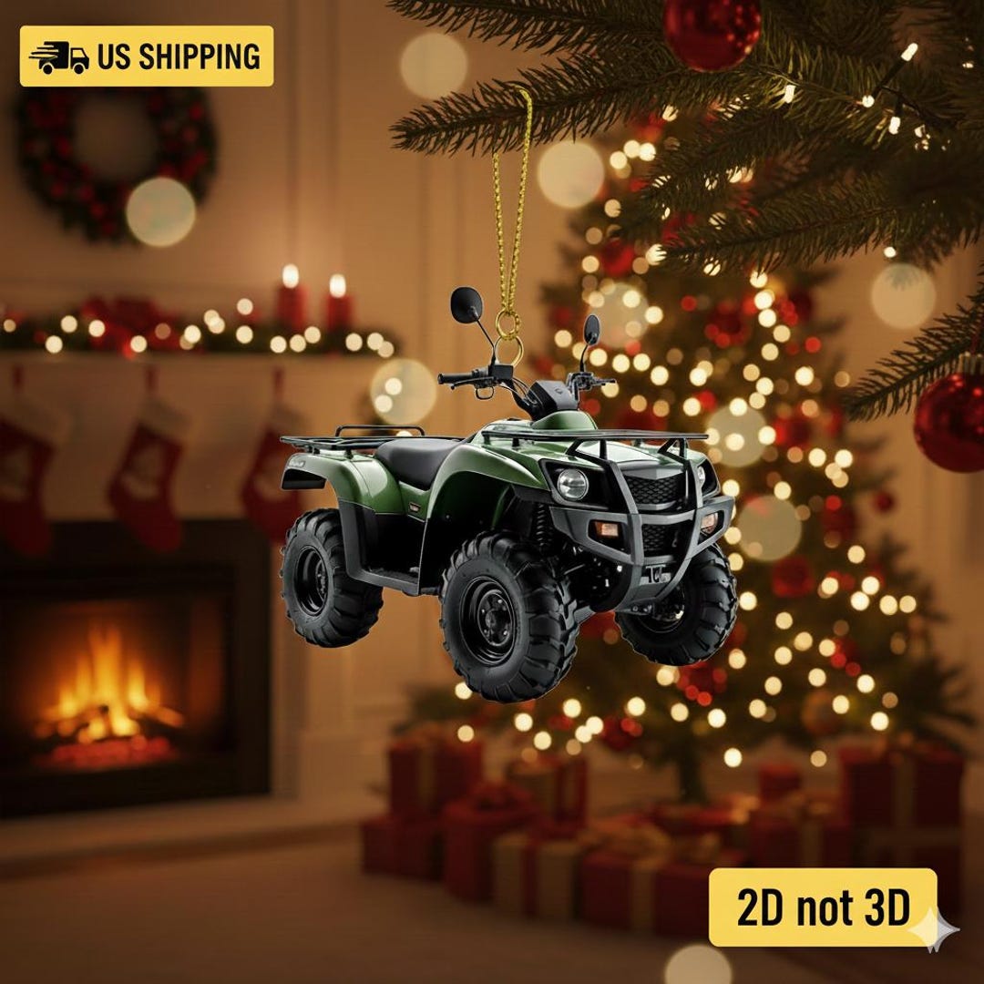 Personalized ATV Ornament 2D, Custom Quad Bike Christmas Gift, Off-road ...