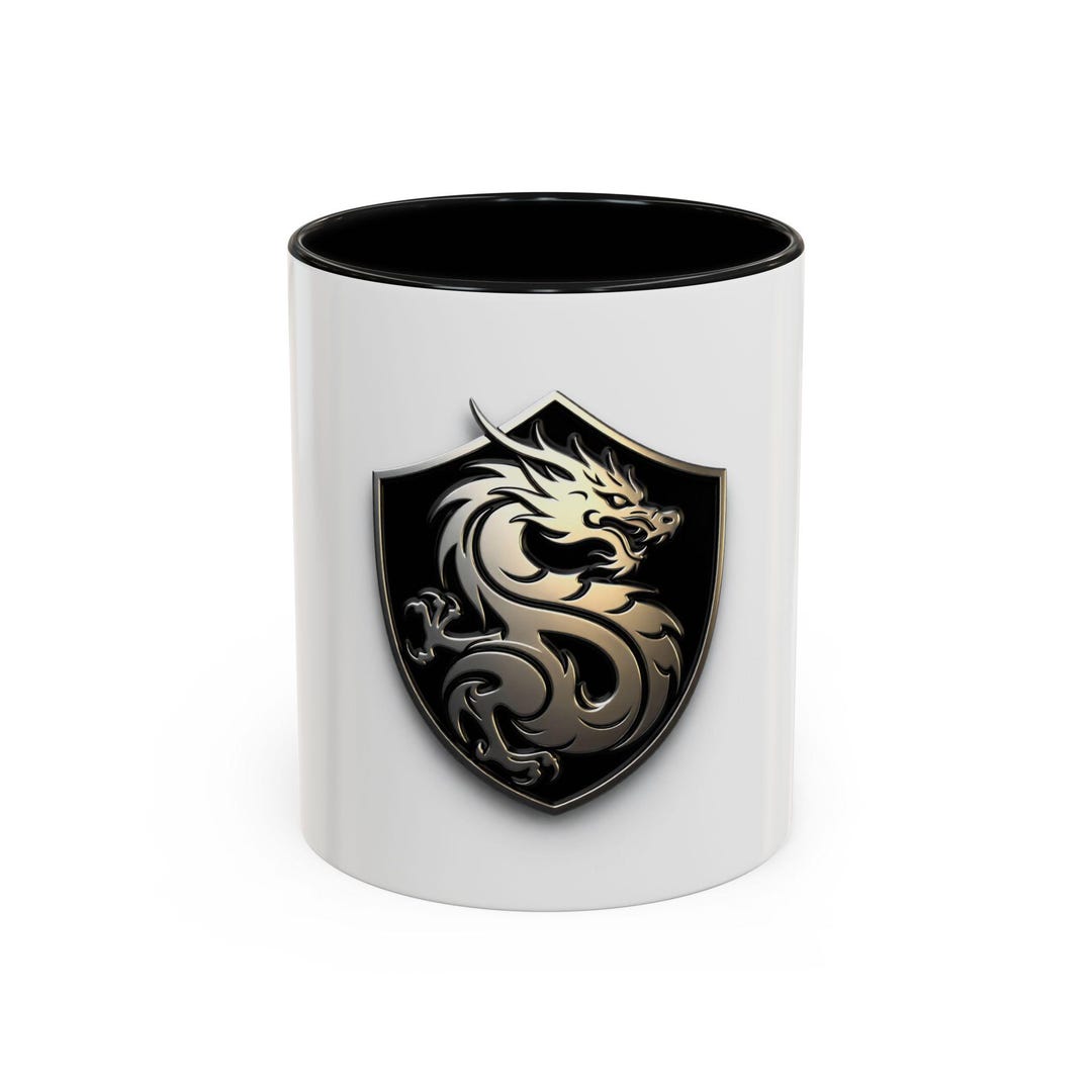 Dragon Crest Coffee Mug | Fantasy Emblem - Etsy