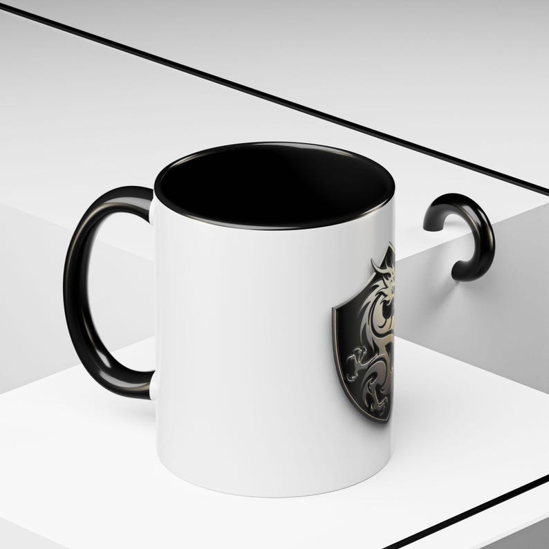 Dragon Crest Coffee Mug | Fantasy Emblem - Etsy
