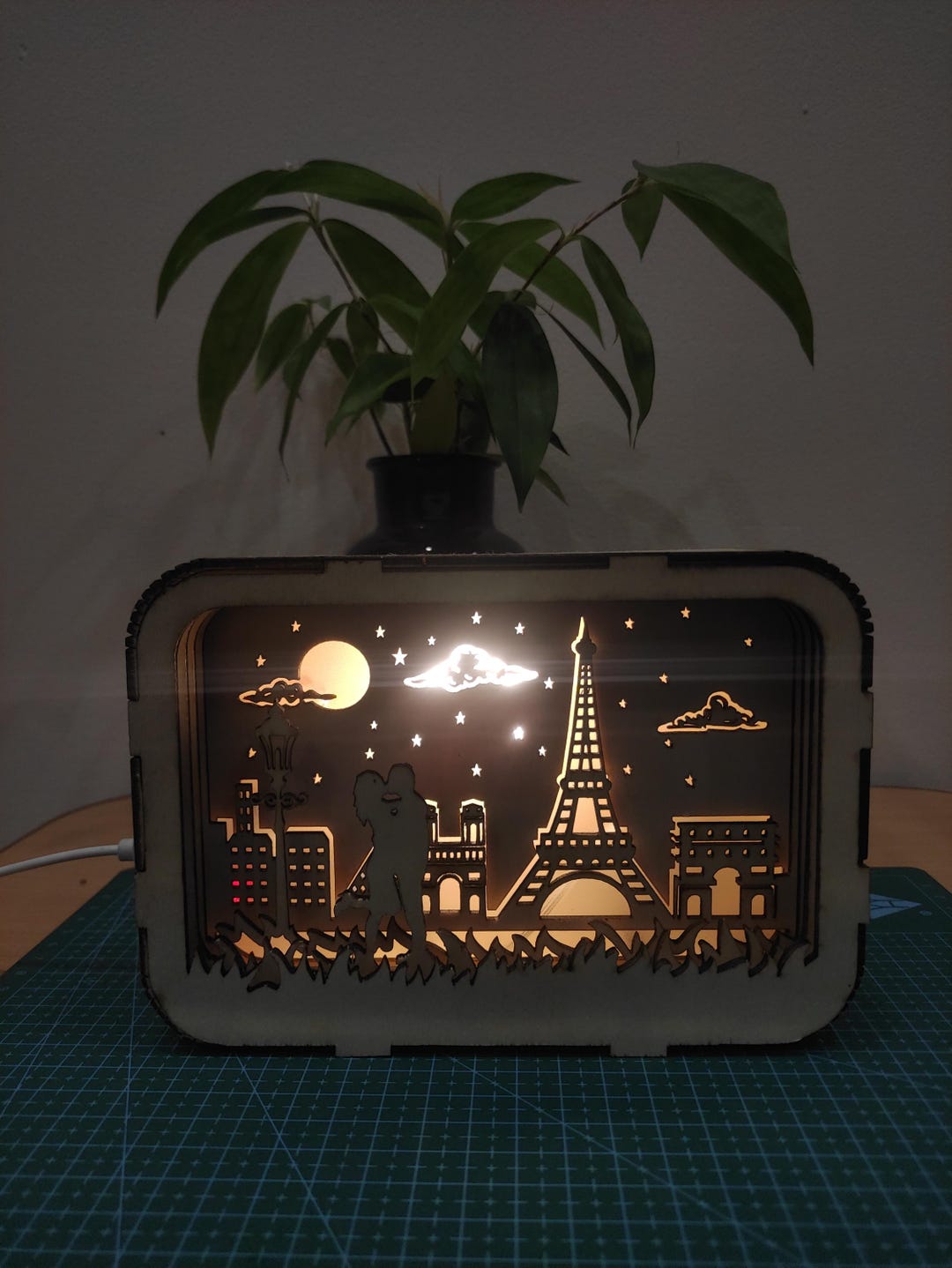 Paris by Moonlight - Lune De Paris -shadow Box – Layered Wooden ...