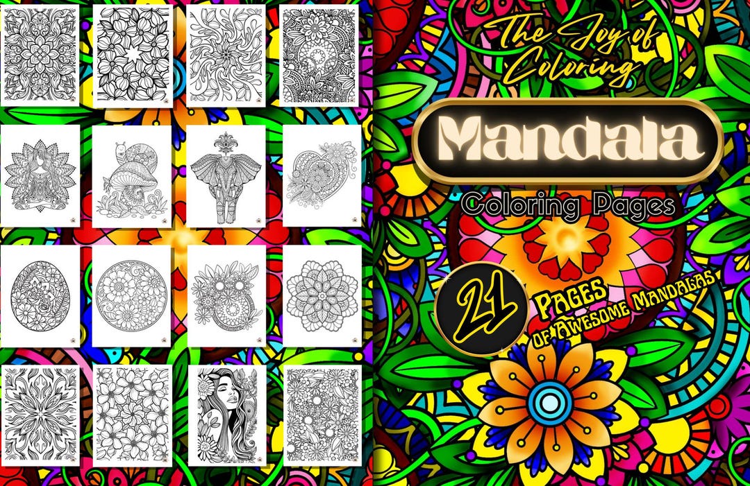 The Joy of Coloring MANDALA by AC Arts - Etsy