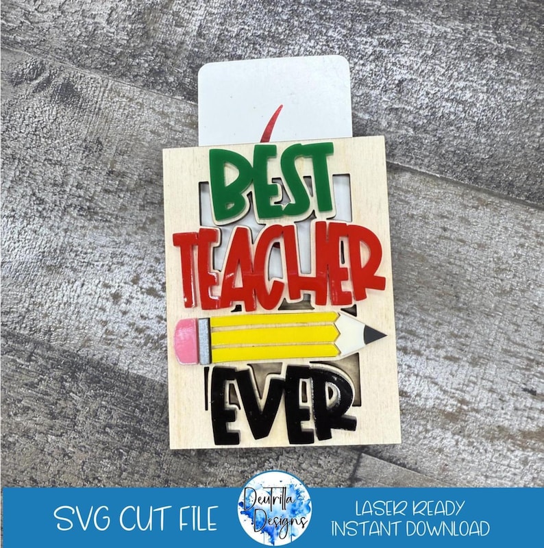 Teacher Appreciation SVG | Teacher Appreciation Gift Card Holder SVG ...