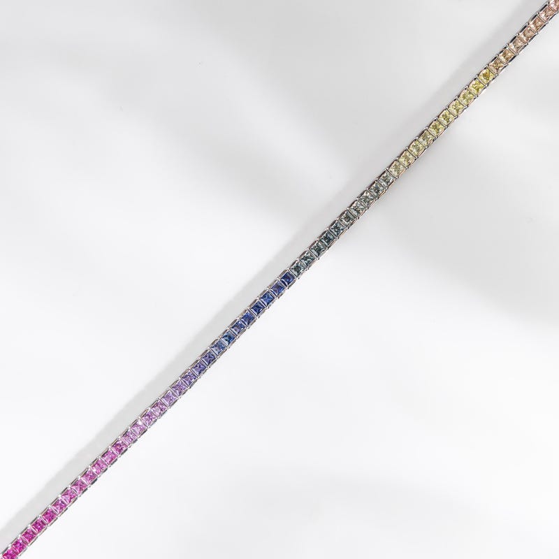 Necklace Rainbow Sapphire - Etsy