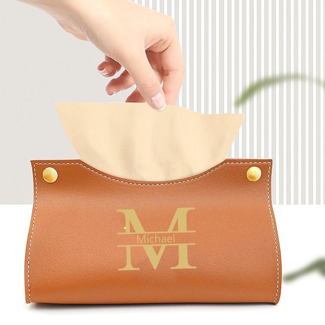 Custom Leather Tissue Box,personalized Tissue Box Cover,custom Napkin ...