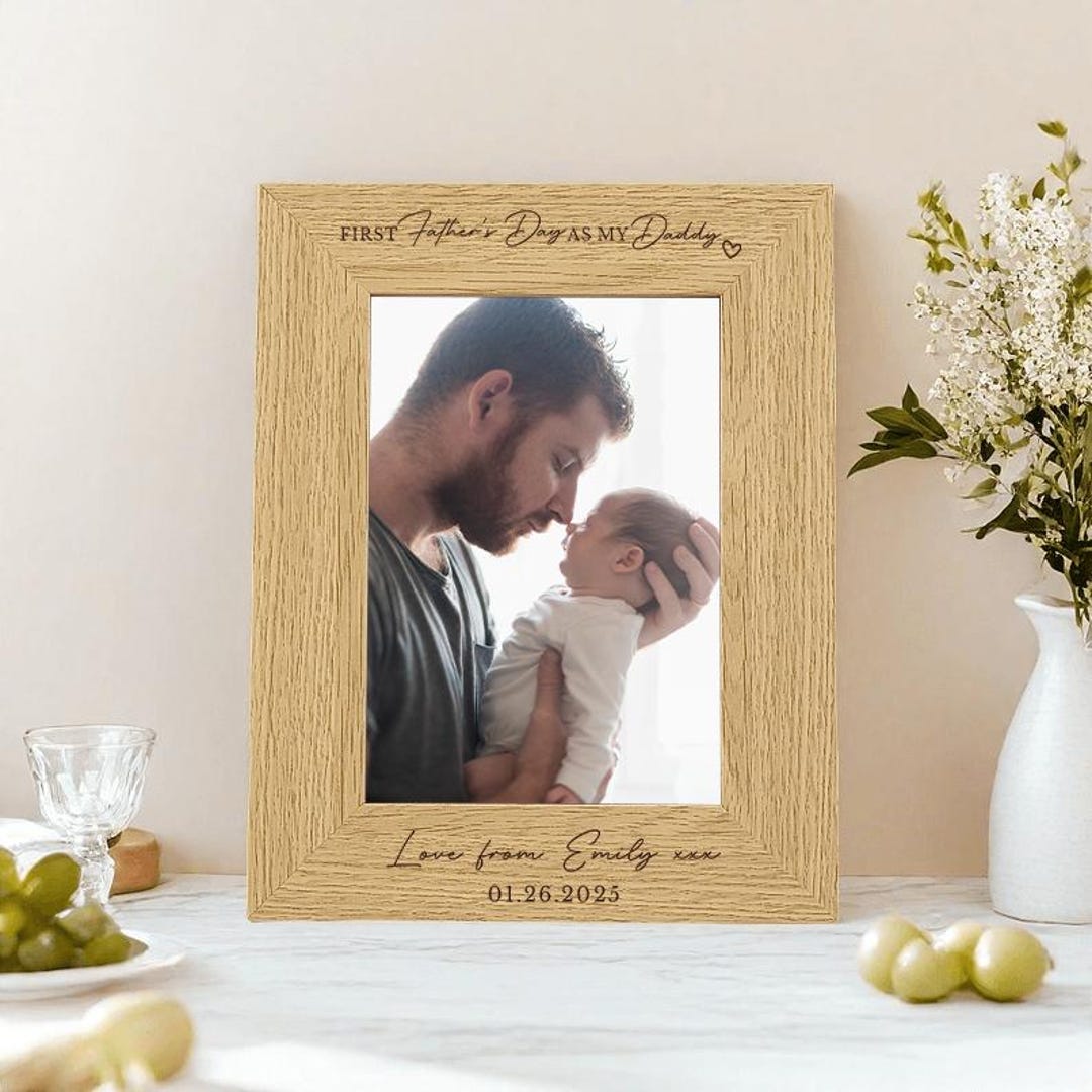 First Father's Day Picture Frame, Personalized Father's Day, Dad Photo ...