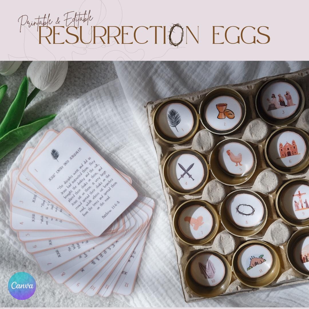 Resurrection Eggs Easter Activity, Printable Canva Easter Activity ...