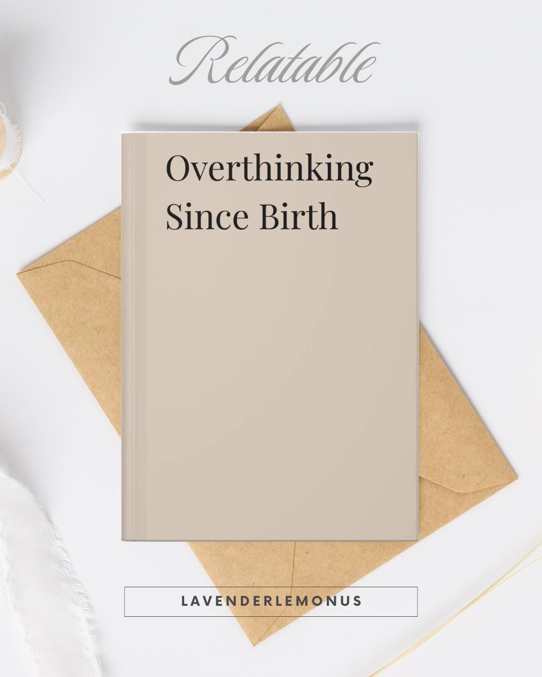 Overthinking Since Birth – Funny Student Journal | Sarcastic Gift for ...