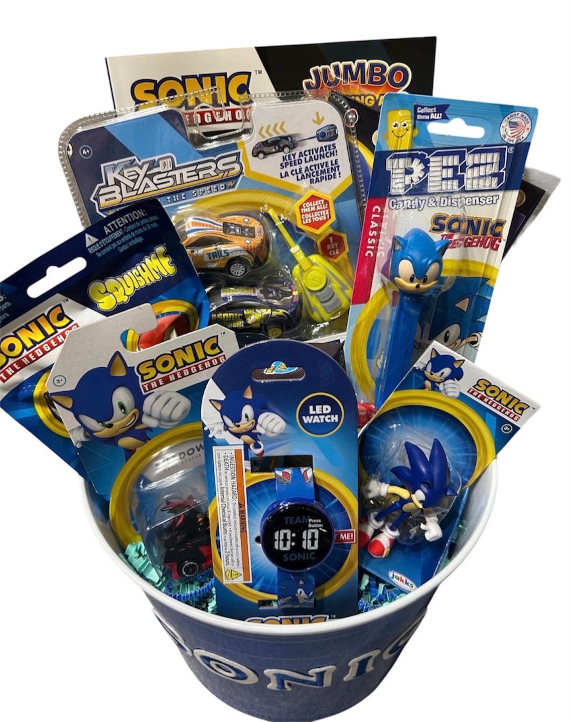 Sonic the Hedgehog Gift Basket! Perfect for Birthday or Any Occasion ...