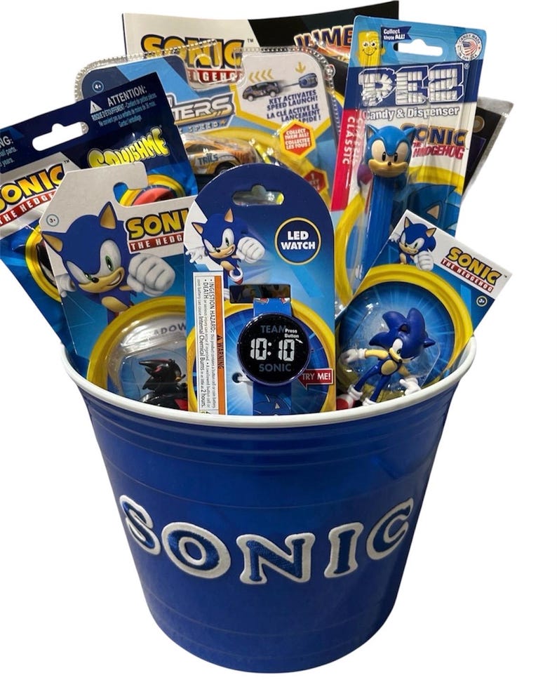 Sonic the Hedgehog Gift Basket! Perfect for Birthday or Any Occasion ...