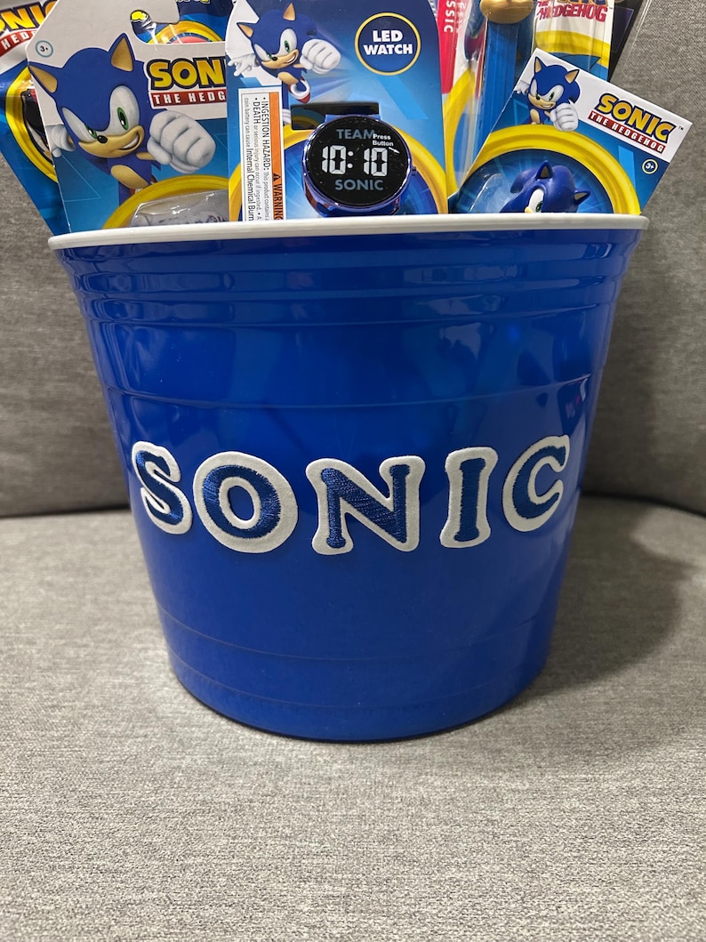 Sonic the Hedgehog Gift Basket! Perfect for Birthday or Any Occasion ...