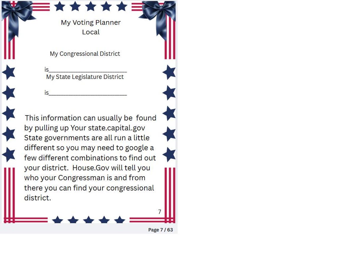 Voting Planner - Etsy