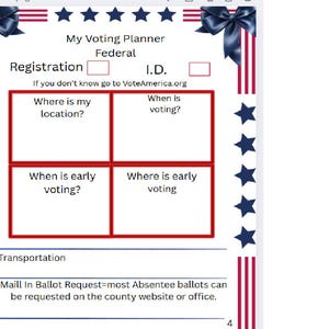 Voting Planner - Etsy
