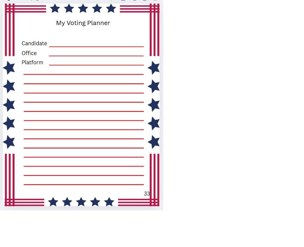 Voting Planner - Etsy