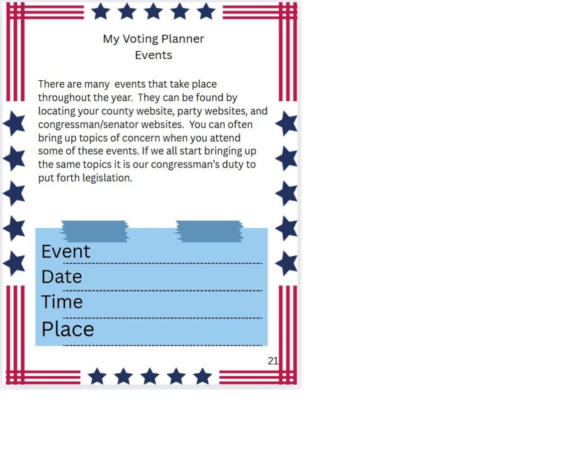 Voting Planner - Etsy