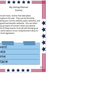 Voting Planner - Etsy