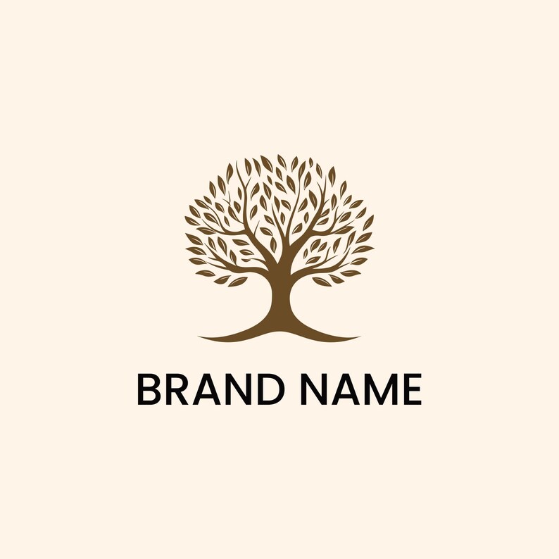 Minimalist Tree of Life Logo, Elegant Nature Symbol, Spiritual Growth ...