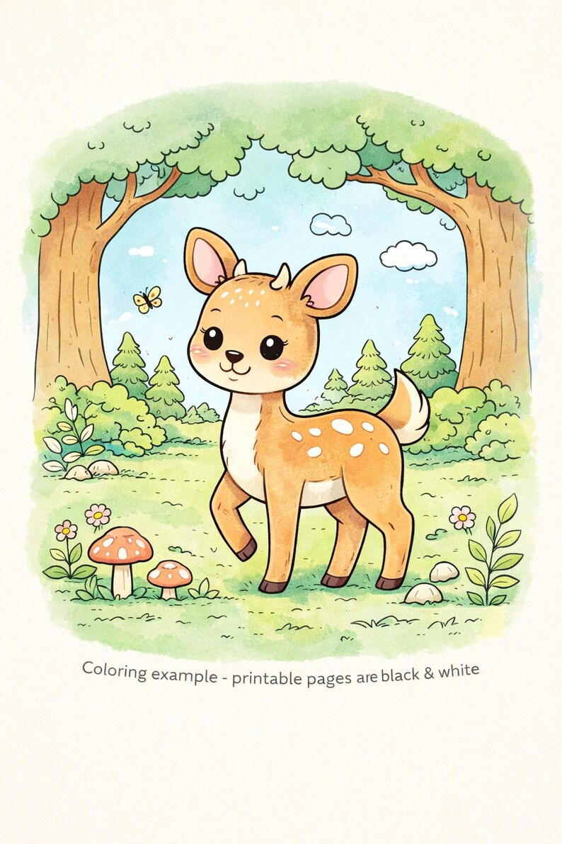 Ute Animal Coloring Pages for Kids | Woodland Animals Printable ...