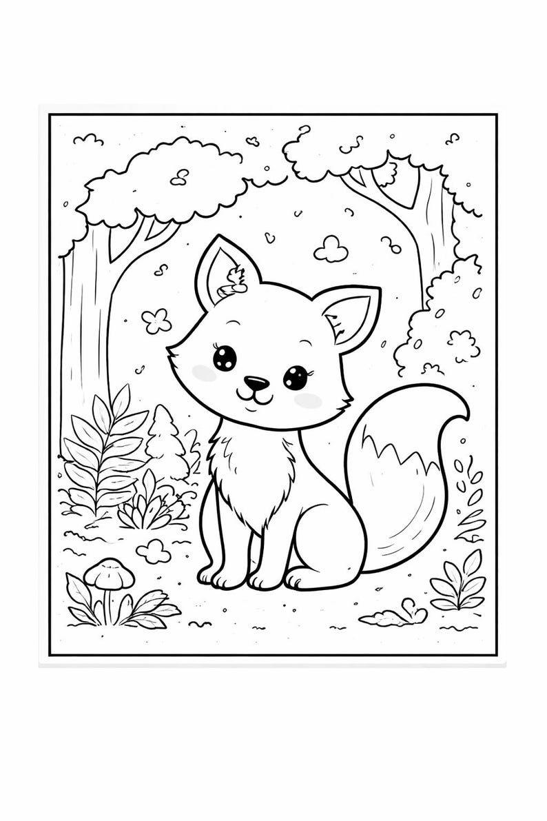 Ute Animal Coloring Pages for Kids | Woodland Animals Printable ...